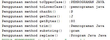 Operasi Operasi String Dengan Java Blog Programmer Pemula