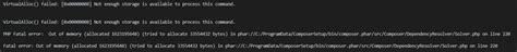 Php Virtual Alloc When Composer Require Of Mavinoolaravel Batch