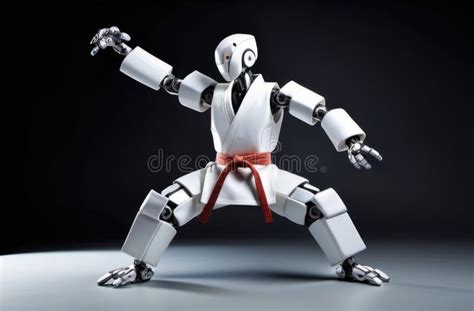 Close Up Of A Karate Robot At 29 1 2025 Stock Illustration Illustration Of Intense Metallic