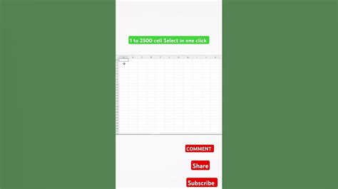 Cell Selection In One Click Ms Excel Trick Shorts Excel Exceltutorial Microsoftexcel