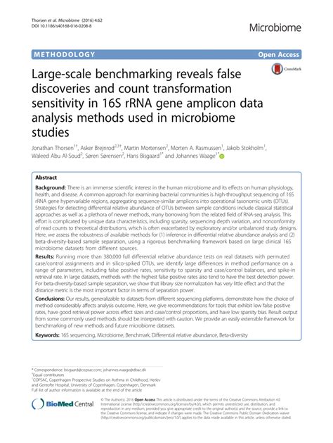 Pdf Large Scale Benchmarking Reveals False Discoveries And Count Transformation Sensitivity In