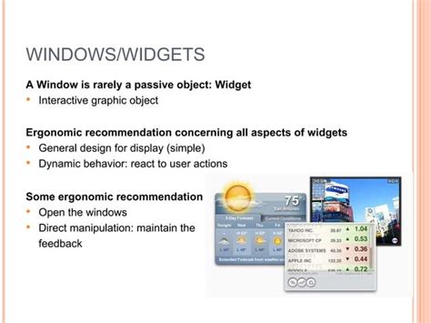 4 Ergonomic Of Wimp Interface PPT
