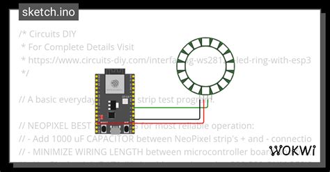 esp32c3 16bitneopix wokwi esp32 stm32 arduino simulator