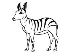 Enchanting Okapi Coloring Page Coloring Page