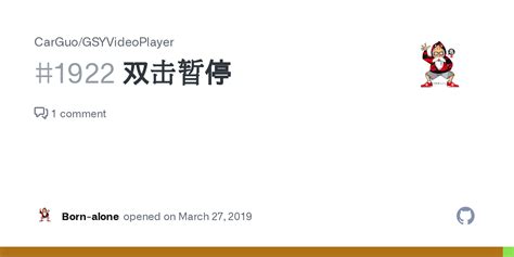 双击暂停 · Issue 1922 · Carguo Gsyvideoplayer · Github
