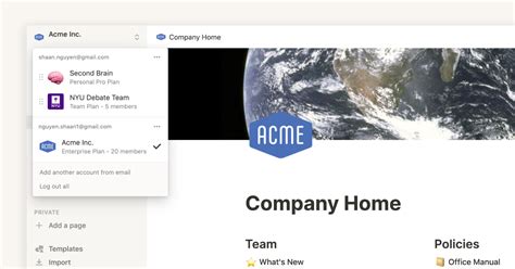 A Notion Guide On Switching Between Work And Personal Accounts