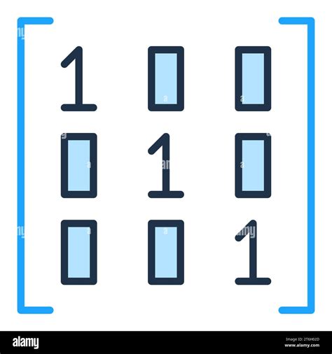Math Matrix Vector Mathematics Sciecnce Concept Colored Icon Or Design