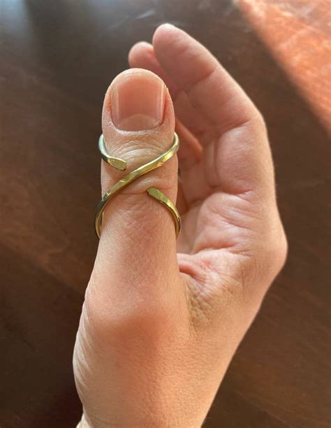 Titanium Thumb Trigger Finger Splint Gold Color Etsy