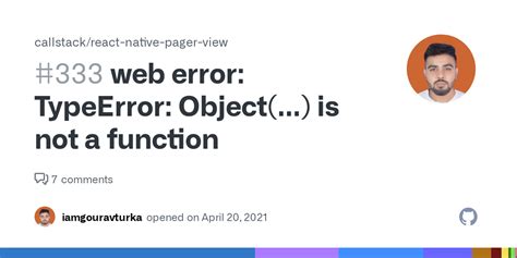 Web Error TypeError Object Is Not A Function Issue Callstack React Native Pager