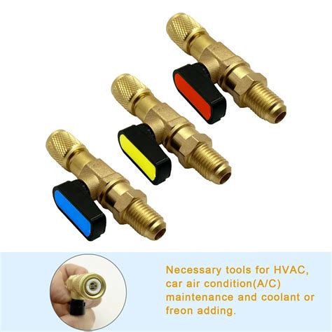 1 4 Sae прямой шаровой кран хладагента запорный клапан кондиционера для R22 R410a R134a разъем