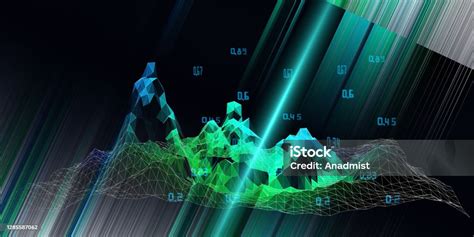 Çokgen Dalga Algoritması Ile Soyut Teknoloji Arka Plan Bulanık Çizgilerle Verileri Analiz Büyük