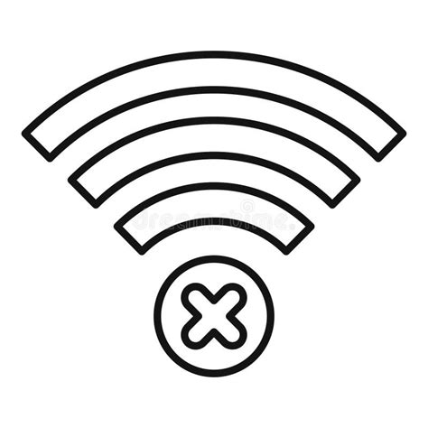 No Wifi Signal Icon Showing Disconnected Internet Stock Illustration Illustration Of Tablet