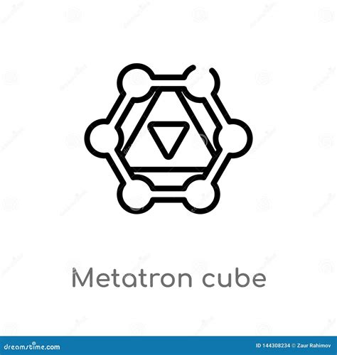 Metatron Outline Seed Of Life Sacred Geometry Vector Illustration 67102256