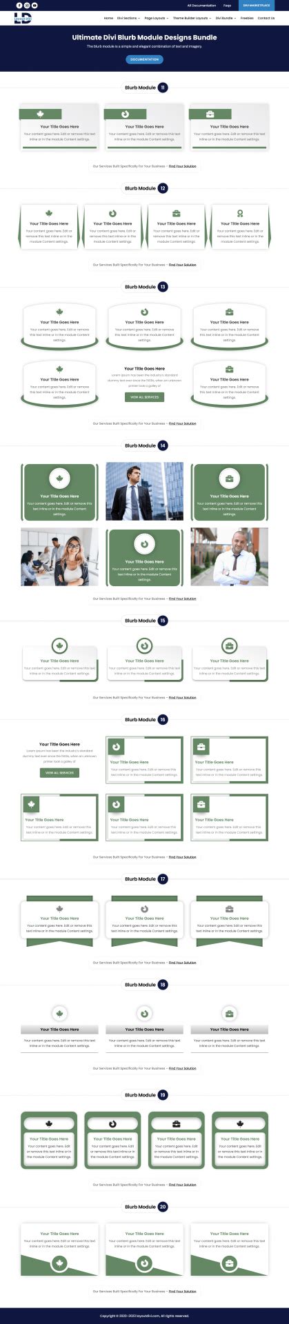 Ultimate Divi Blurb Module Designs Bundle