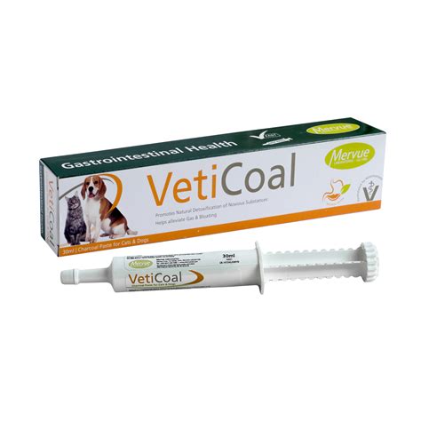 Mervue Veticoal Paste Паста з активованим вугіллям для поліпшення травлення у собак і котів 60 мл
