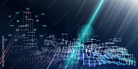 Abstract Analysis Infographics Background With Blurred Lines 3d Diagram Analysis Algorithms