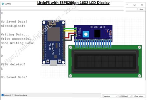 Littlefs With Esp8266 To Read Write And Delete Data On 16x2 Lcd