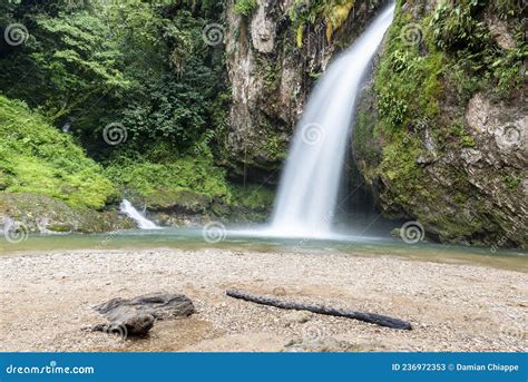 Beautiful Landscape Of Las Brisas Falls Outside Cuetzalan In Puebla