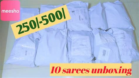 Meesho Saree Haul10 Sarees Unboxing100recommended Meeshounboxing