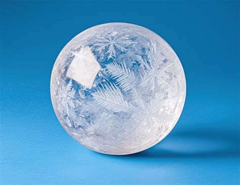 Frozen Sphere With Intricate Ice Crystal Patterns Stock Illustration Illustration Of Frost