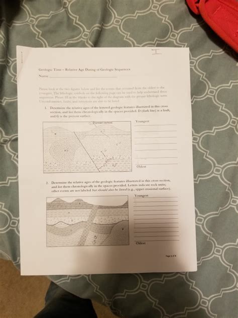 Solved Geologic Time Relative Age Dating Of Geologic