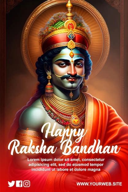 premium psd hari krishna raksha bandhan psd template