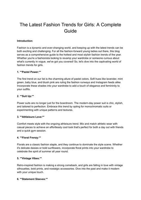 Ppt The Latest Fashion Trends For Girls A Complete Guide Powerpoint Presentation Id12369056