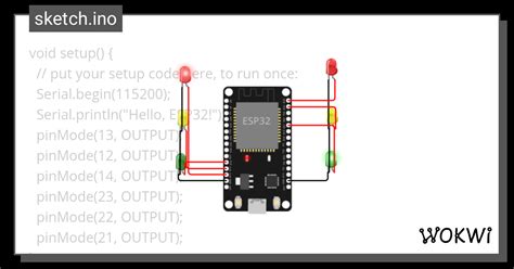 Traffic Light Copy Wokwi Esp32 Stm32 Arduino Simulator