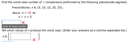 solved find the worst case number of