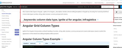 Column Types Topic Is Broken · Issue 3293 · Igniteuiigniteui Docfx