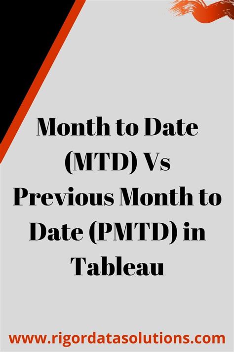 Month To Date MTD Vs Previous Month To Date PMTD Month To Date