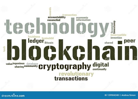 Words Cloud With Blockchain Stock Illustration Illustration Of Ledger