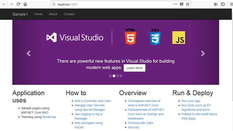 ایجاد نخستین پروژه ASP NET Core MVC در Visual Studio