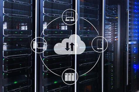 Premium Photo Cloud Server And Computing Data Storage And Processing