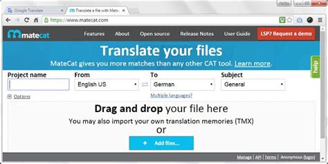 Matecat Cat Tool To Translate All Your Projects Online For Free