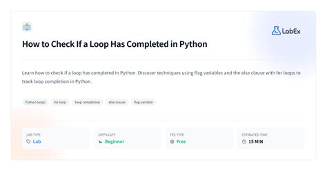 Como Verificar A Conclusão De Um Loop Em Python Labex