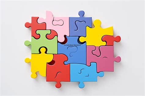 다른 색깔의 퍼즐 조각이 있는 퍼즐 원 흰색 배경 비즈니스 개념 렌더링 그림에 3d 직소 퍼즐 조각 고화질 사진 사진 배경 일러스트 및 사진 무료 다운로드 Pngtree