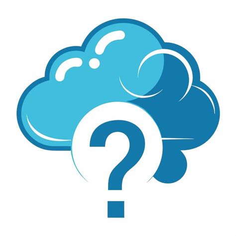A Blue Cloud With A Question Mark On It Premium Ai Generated Vector