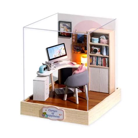 Diy Doll House Wooden Miniature Dollhouse Furniture Kit Educational
