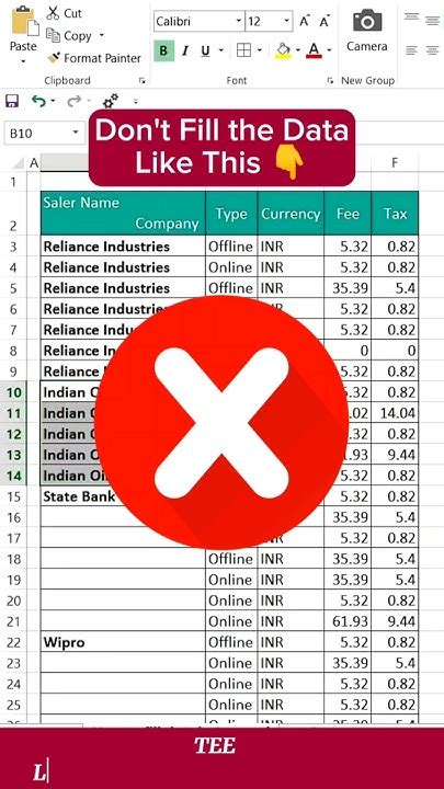 Excel Hacks 💪🔥 Excel For Fresher Excel Data Exceltips Shorts Youtube