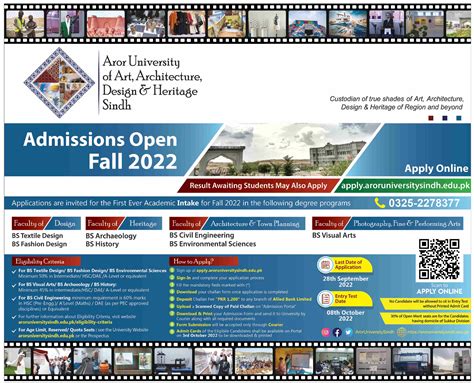 Aror University Of Art Architecture Design And Heritage Sindh Bs