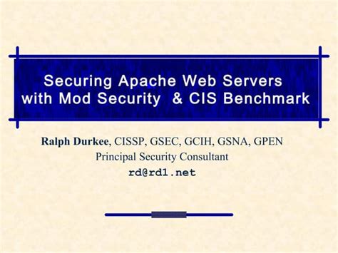 Securing Apache Web Servers Ppt