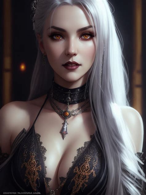 Beautiful Gorgeous Vampire Woman Silver Hair St 1 By Arrojado On Deviantart