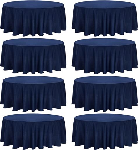 8 Pack Premium Round Tablecloth 108 Inch Round Table Covers