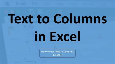 Text To Columns In Excel Convert Text To Columns Youtube