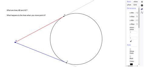 Circle Theorem 5 Geogebra
