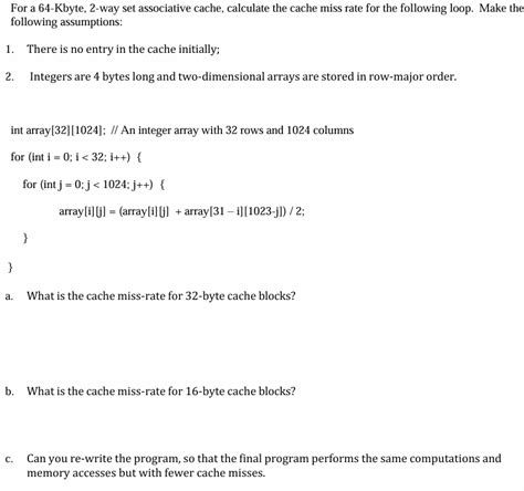 Solved For A 64 Kbyte 2 Way Set Associative Cache Chegg