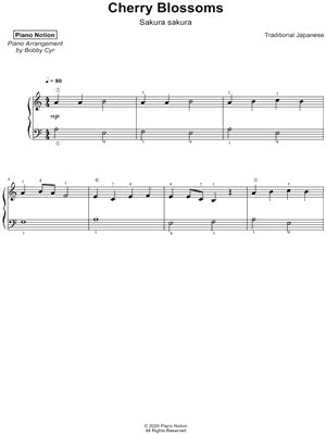 Free Sheet Music Traditional From Nippon Gakufu Sakura Cherry