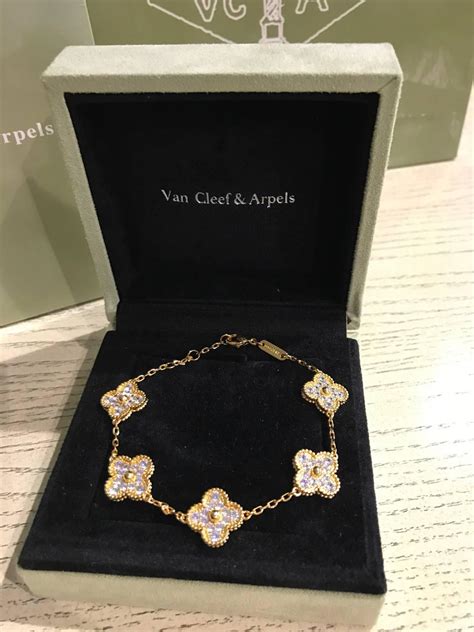 Купить Брендовый браслет Ван Клиф, позолота, цена 950 ₴ — Prom.ua (ID ...