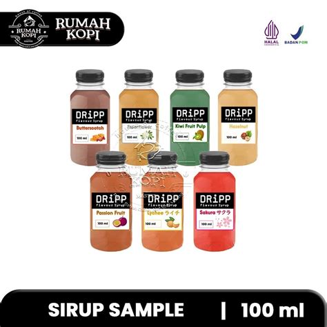 Jual Sirup Dripp Repack Syrup Dripp All Varian Botol Plastik 100 Ml